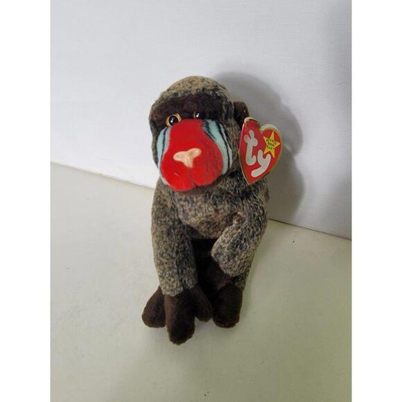 Ty | Toys | Ty Beanie Baby Cheeks The Baboon 999 Retiredrare Vintage ...